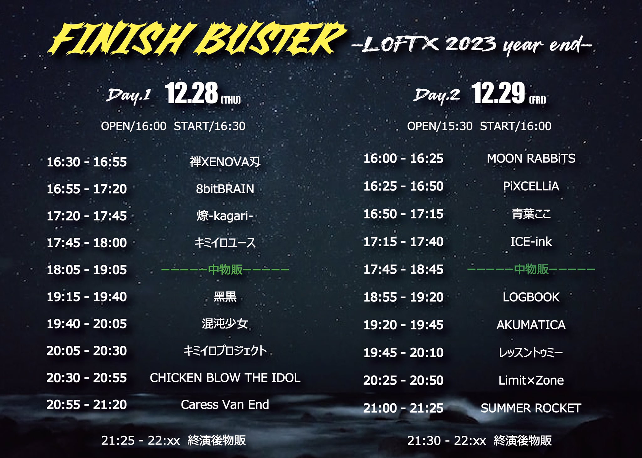 "FINISH BUSTER"-LOFT X 2023 year end- LOFT PROJECT